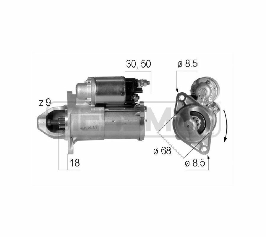 Стартер OPEL ASTRA H/J 1.6/1.8, ERA 220609