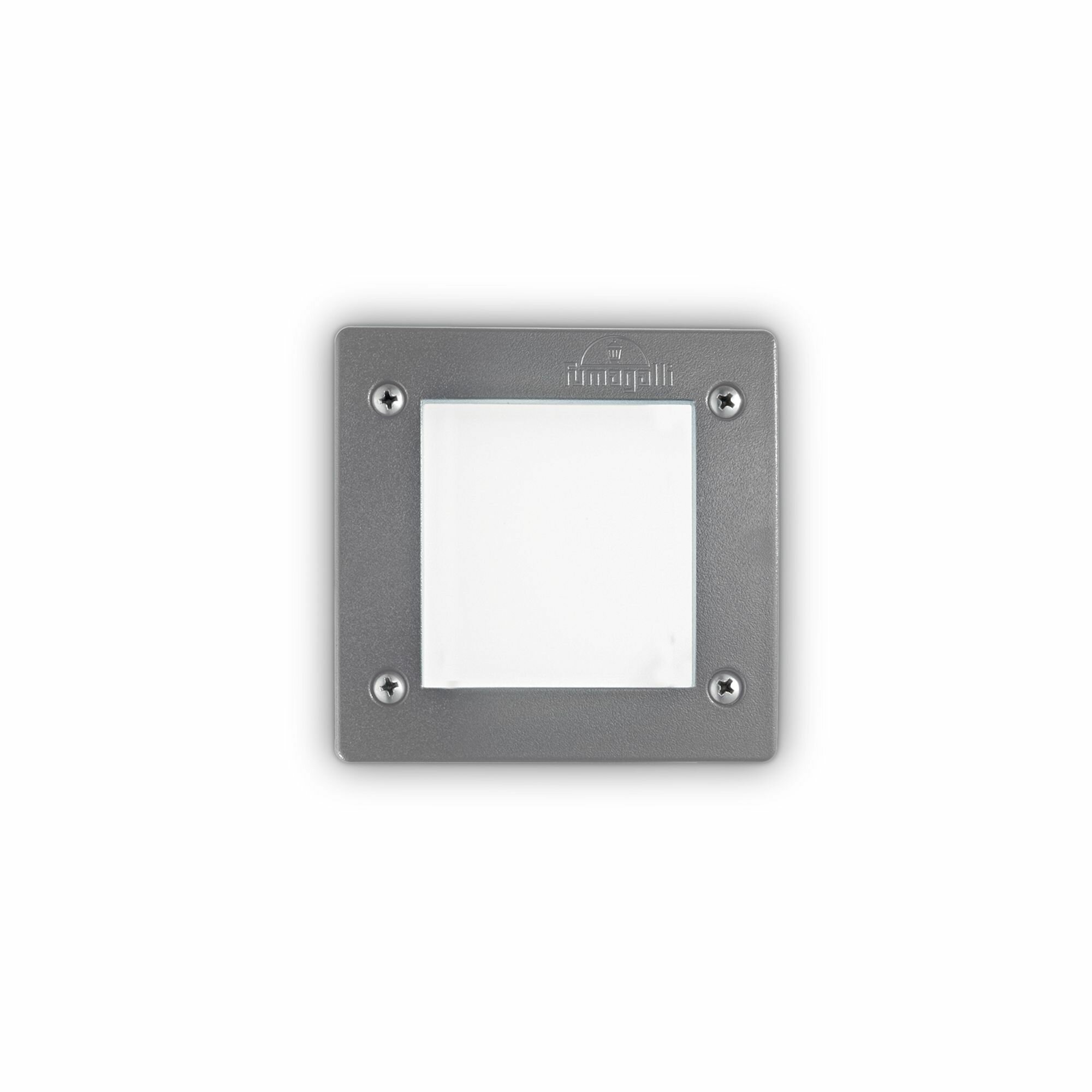 Светильник уличный встраиваемый ideal lux Avenue FI Square макс.1х9Вт IP66 GX53 230В Серый/Белый Смола 096599.