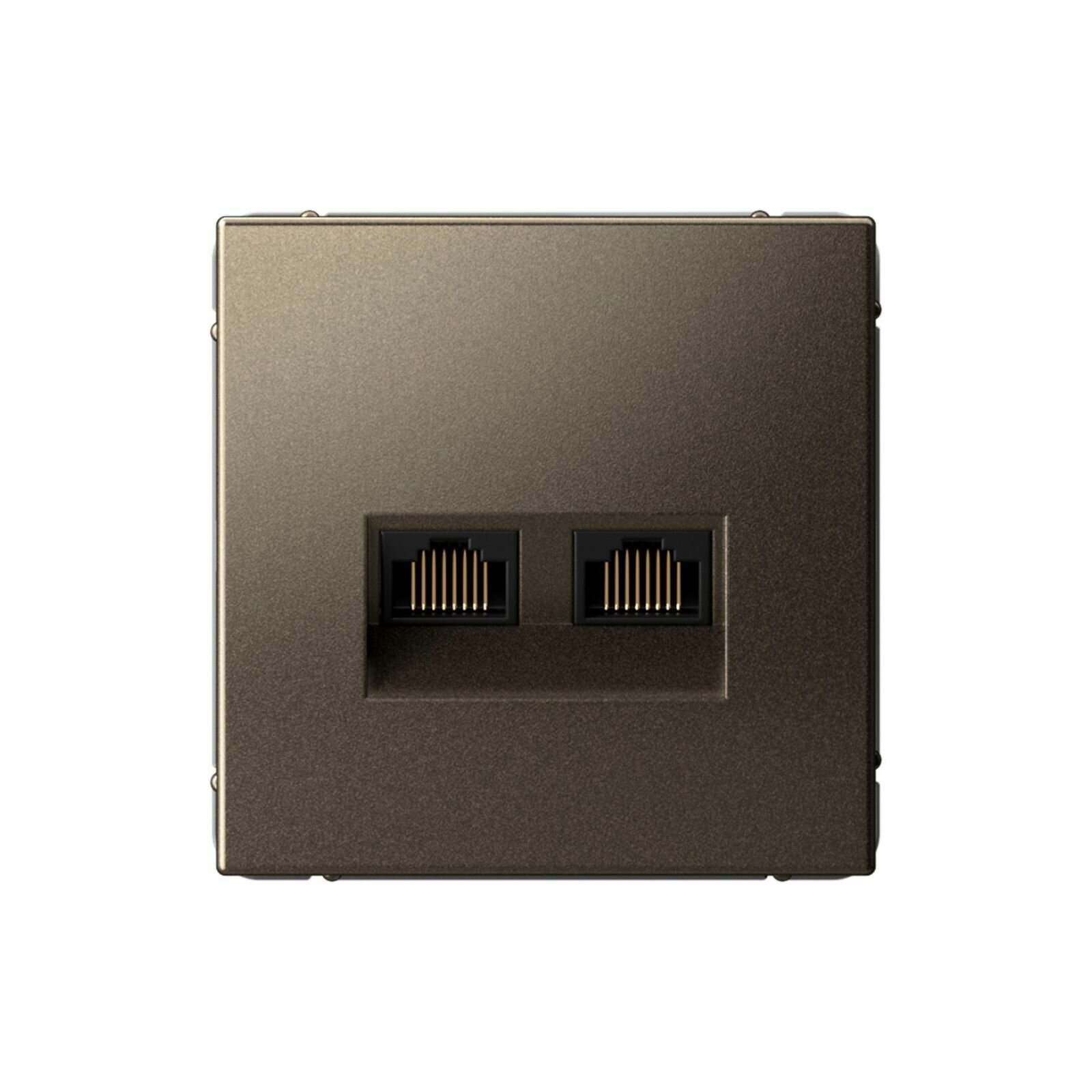 Artgallery розетка двойная компьютерная rj45+rj45, кат. 5е, механизм, мокко