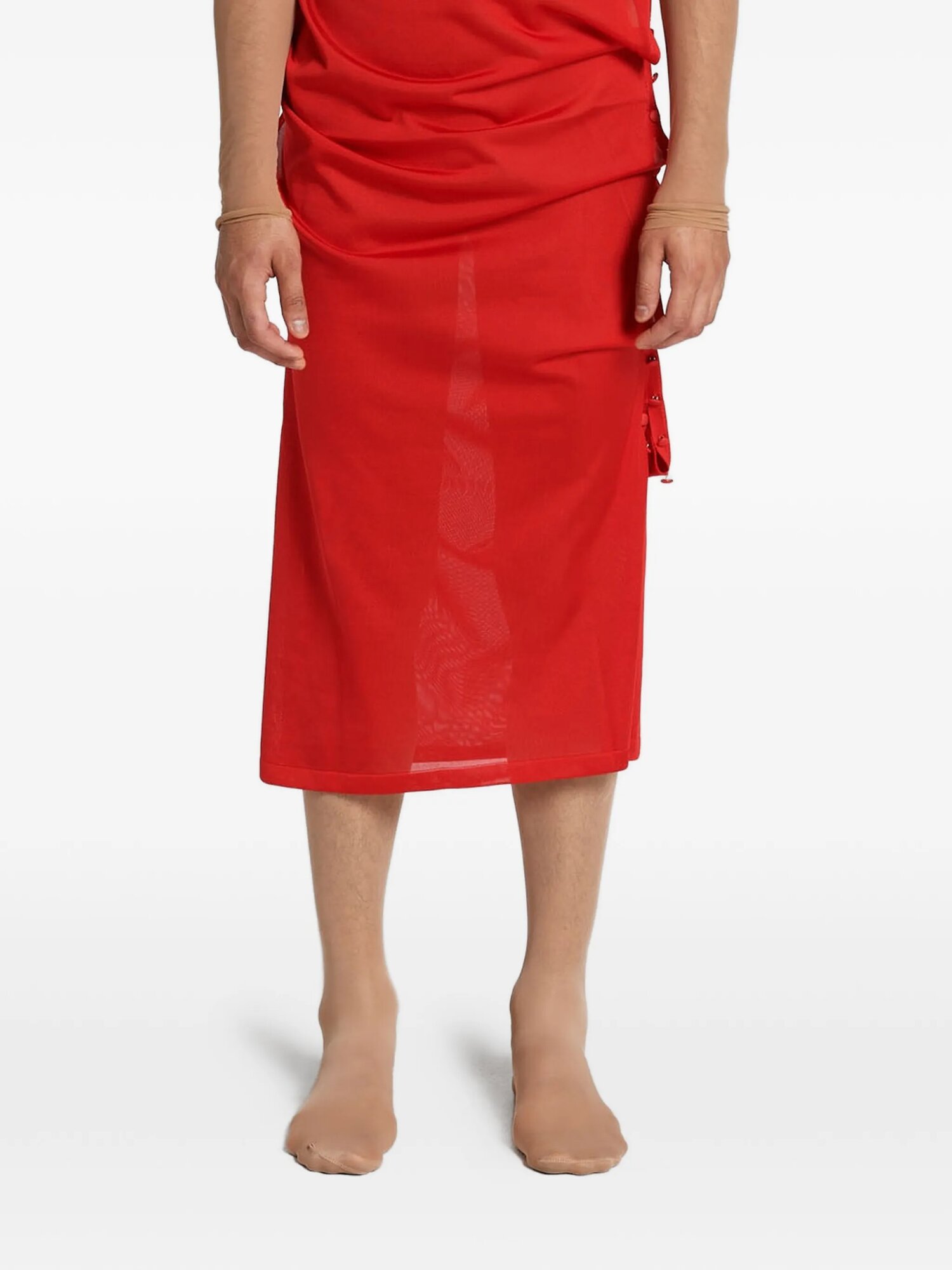 Платье The Vestal button-fastening midi dress