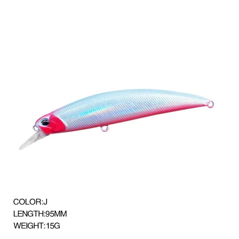 Воблер Ryuki 95S Pesca, Розовый, 15g J