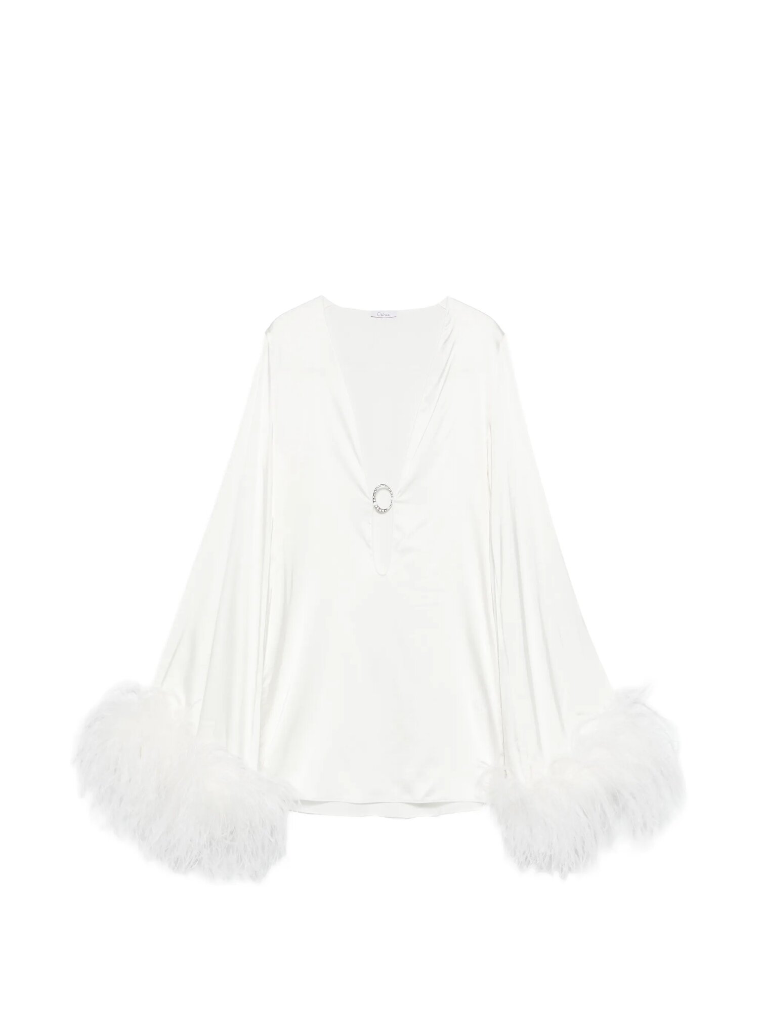 Платье Feather-trim mini dress
