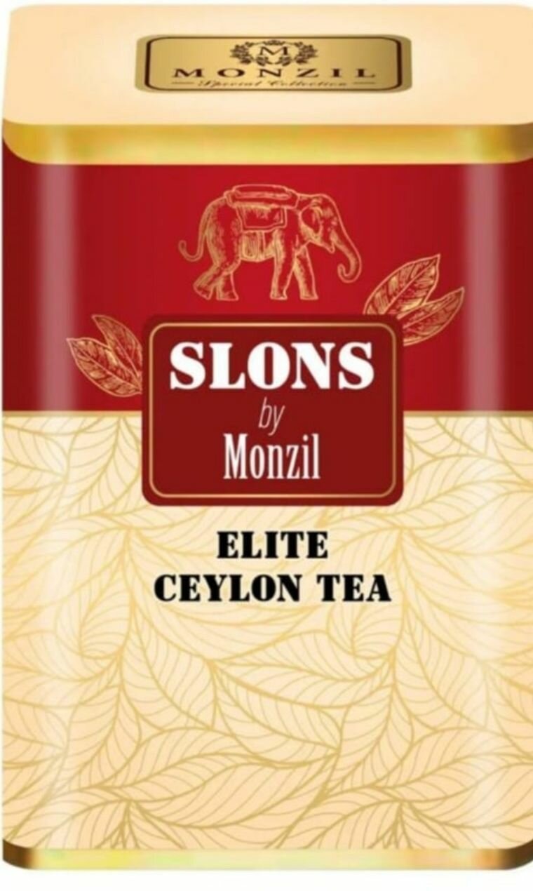 Чай чёрный Monzil Slons Королевская смесь Ж/Б 200 г крупнолистовой
