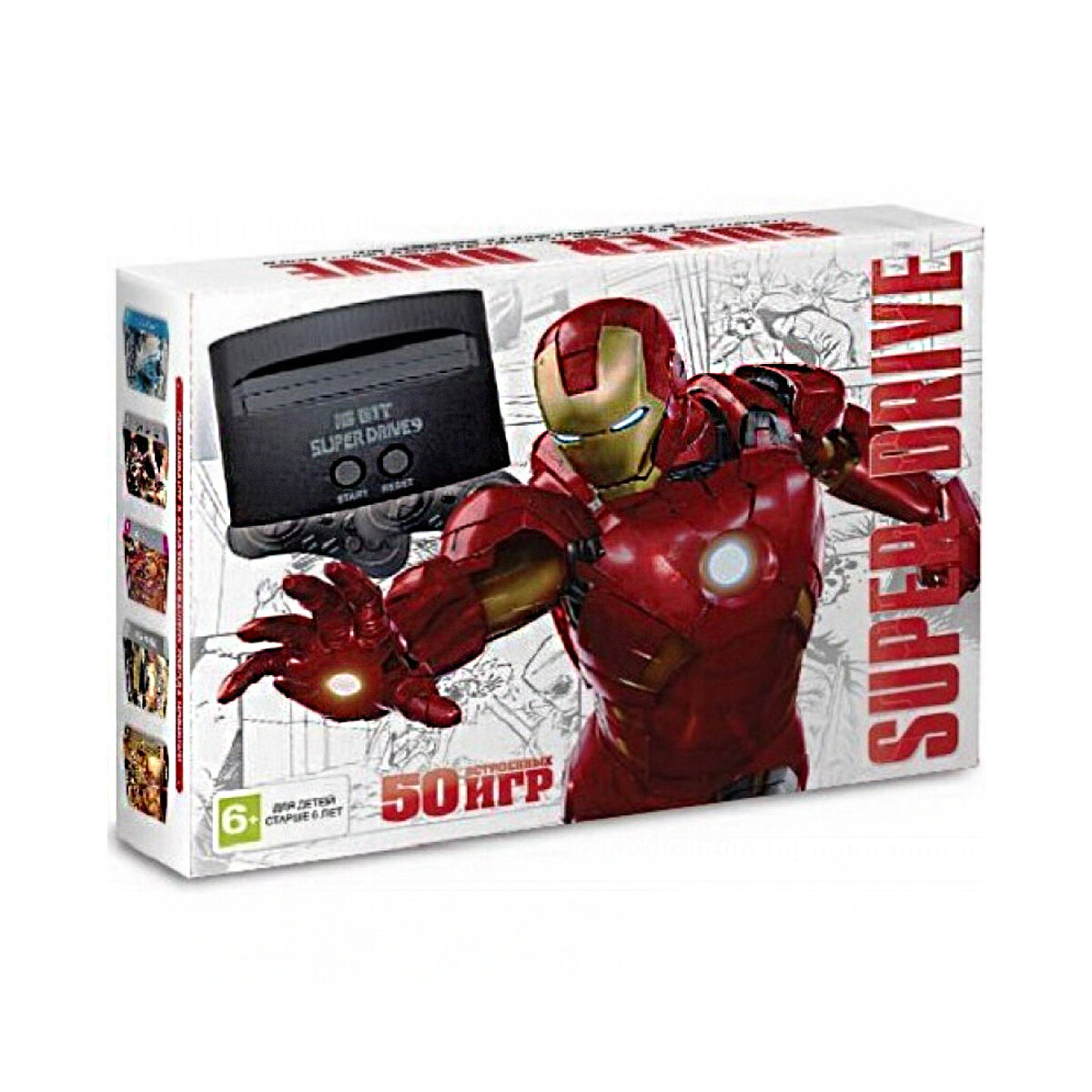 Игровая приставка 16-bit Super Drive Iron Man + 50 встроенных игр