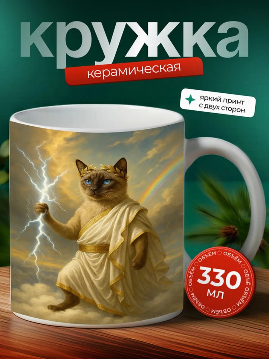 Кружка Греческий олимпийский кот,