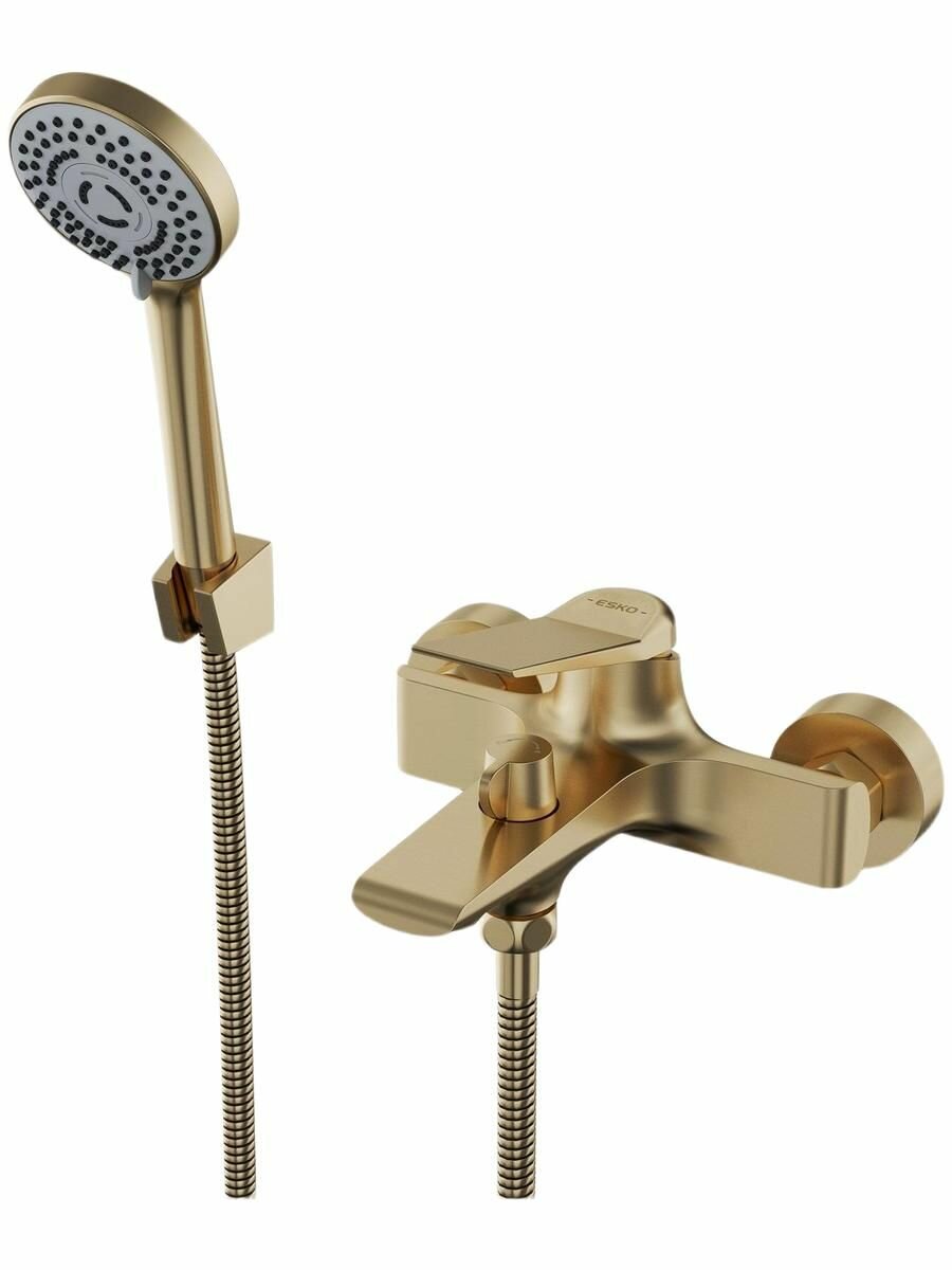 ESKO Shanghai Gold SHA54Gold Смеситель для ванны из латуни с коротким изливом. Ф30