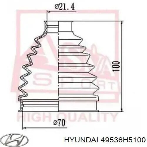 Пыльник шруса HYUNDAI/KIA 49536H5100