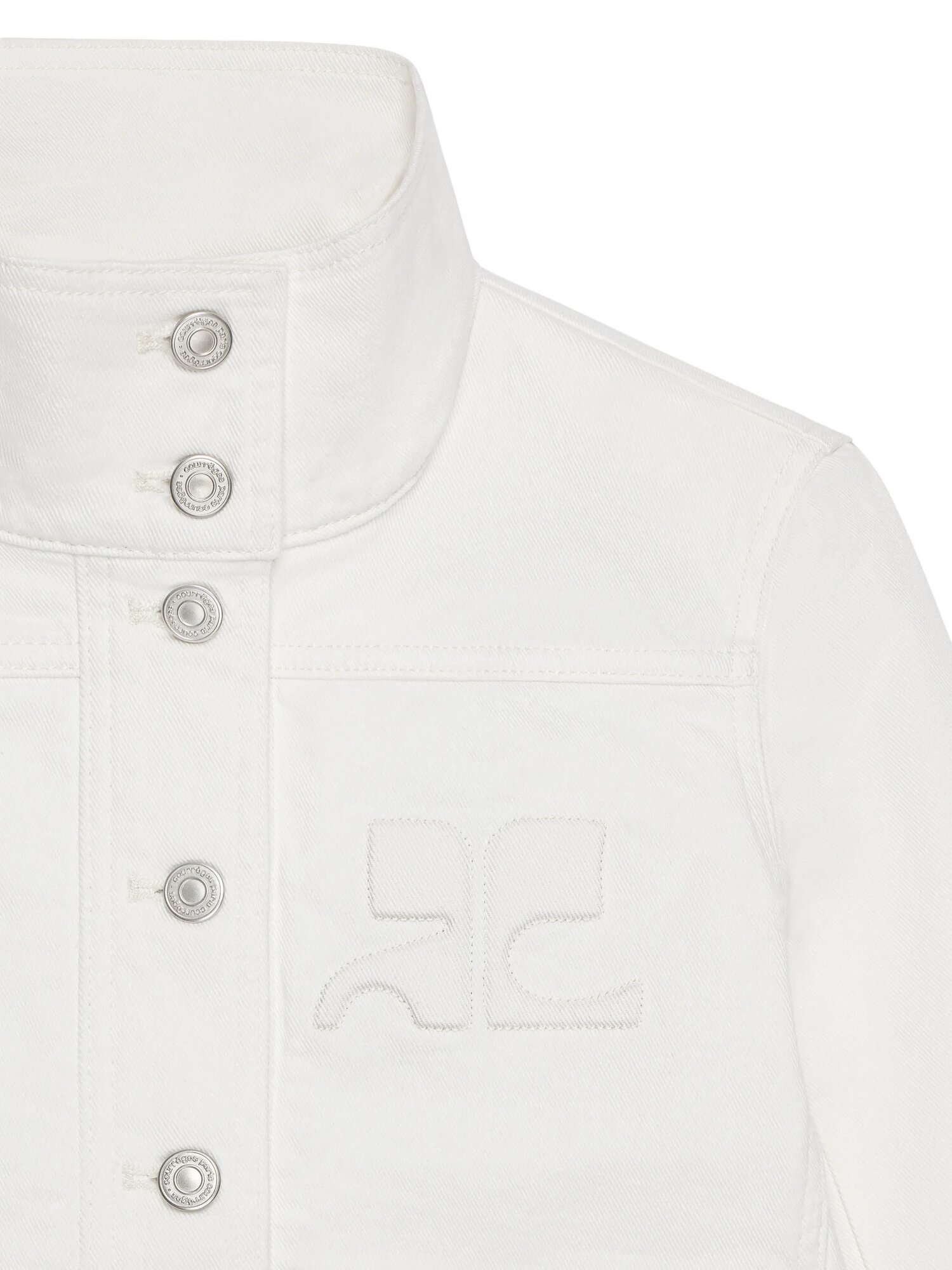 Куртка courreges Logo-patch denim jacket, размер 36 — фото 1