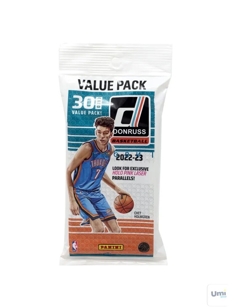 Panini / 1 пакетик баскетбольных карточек НБА Panini NBA Donruss 2022-23 Jumbo Pack / 30 коллекционных карточек с баскетболистами любителям панини
