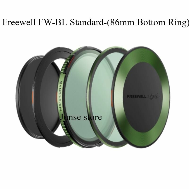 Фильтр Freewell x Brandon Li Magnetic VND/CPL Filter kit using ND32 Filter with 1-5 stops, Freewell BL Standard-(86mm Bottom Ring) Ультратонкий фиксирующий магнитный отсос Аксессуары для фотосъемки