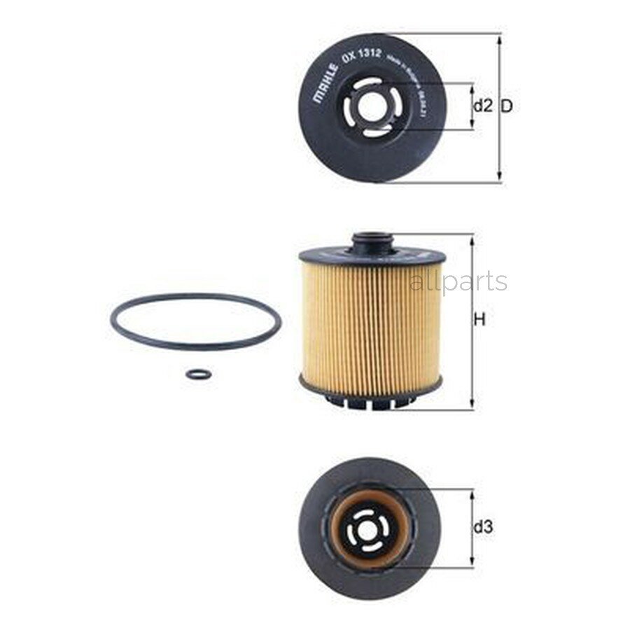MAHLE OX1312D Фильтр масляный