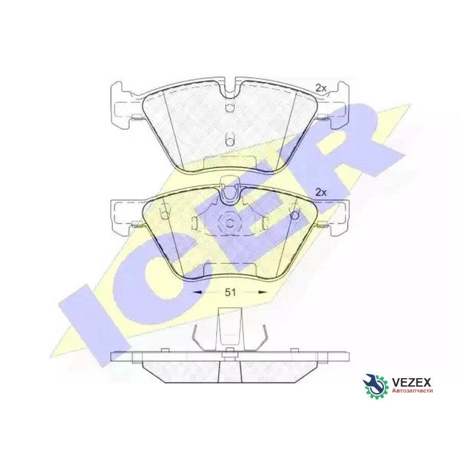 ICER 181683 Тормозные колодки