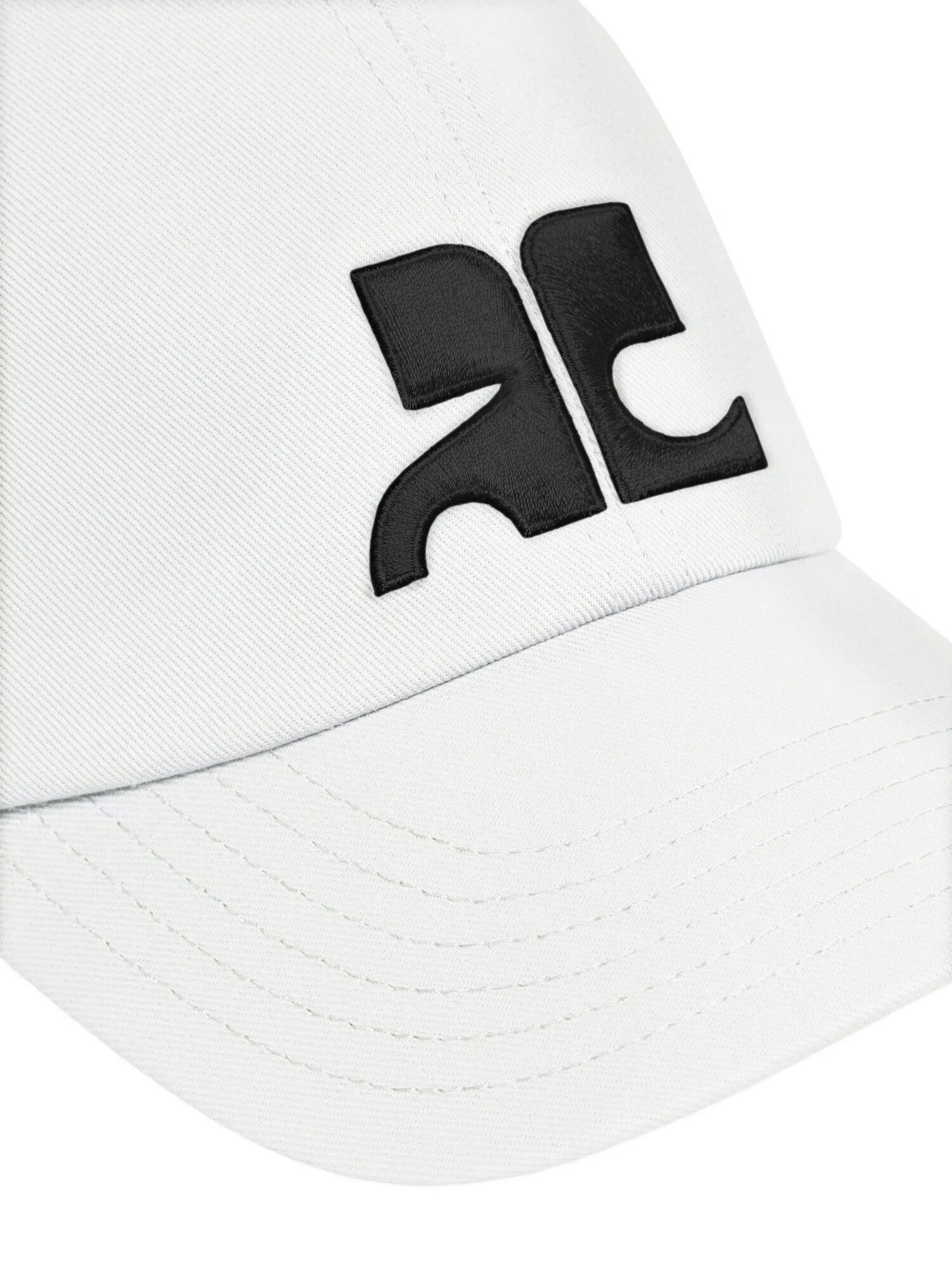 Шапка courreges AC logo-patch cap для девочек, размер OneSize, white — фото 1
