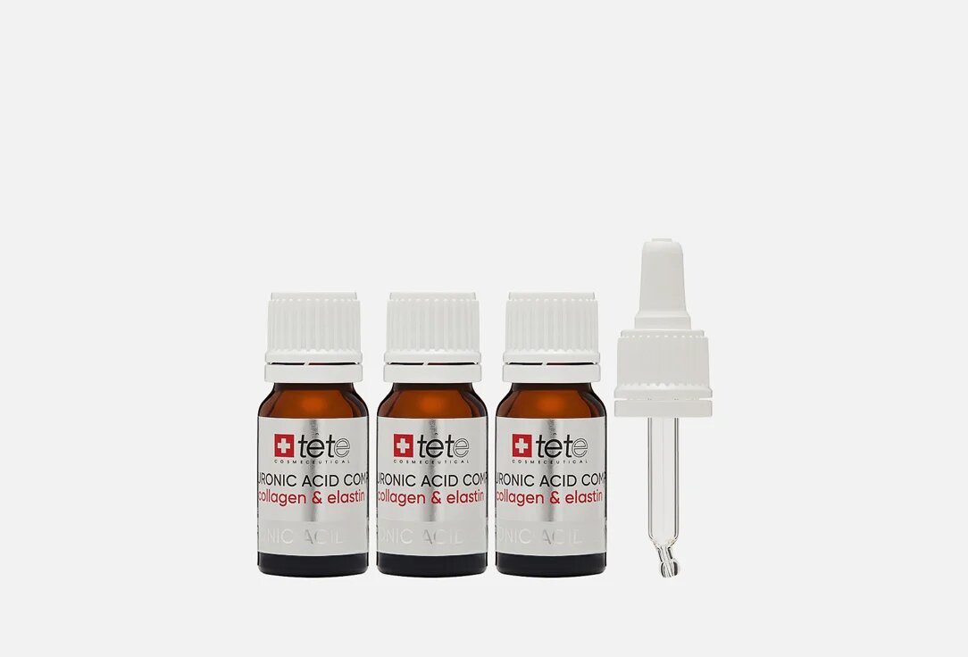Tete Cosmeceutical Hyaluronic acid + Collagen and Elastin Набор ампул для лица 3шт