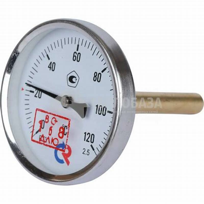 Термометр биметаллический БТ-31.211 (0–120 °C), L = 64 мм, Ду 63