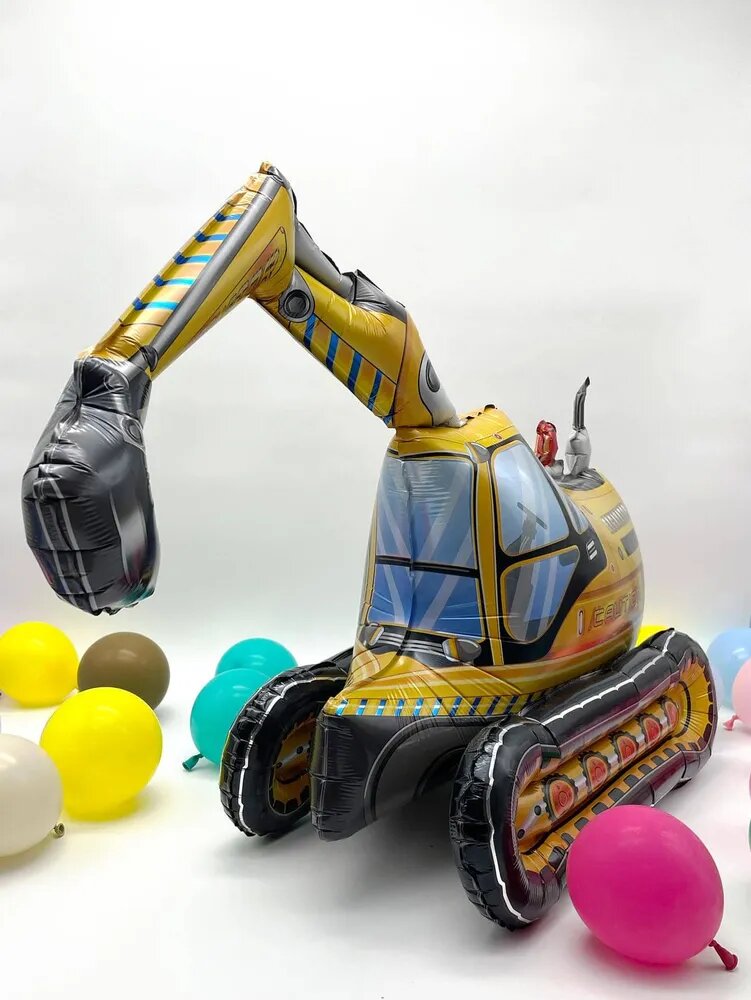 Шар 3D (28'/71 см) , экскаватор, 1 шт. в уп