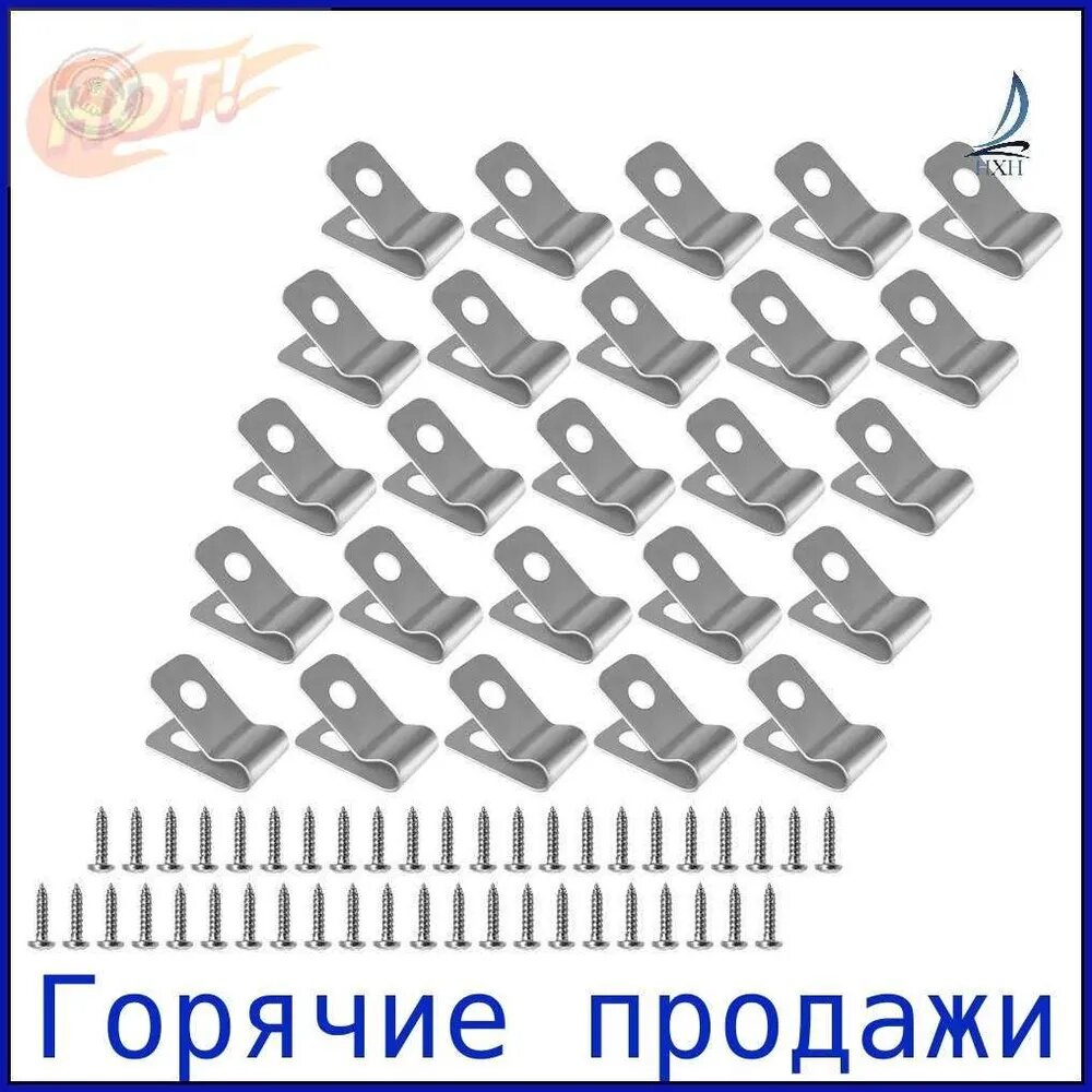 Клипсы для сварной сетки, нержавеющая сталь, 200 штук, быстрая установка ограждений для скота, универсальные зажимы для деревянных и металлических конструкций