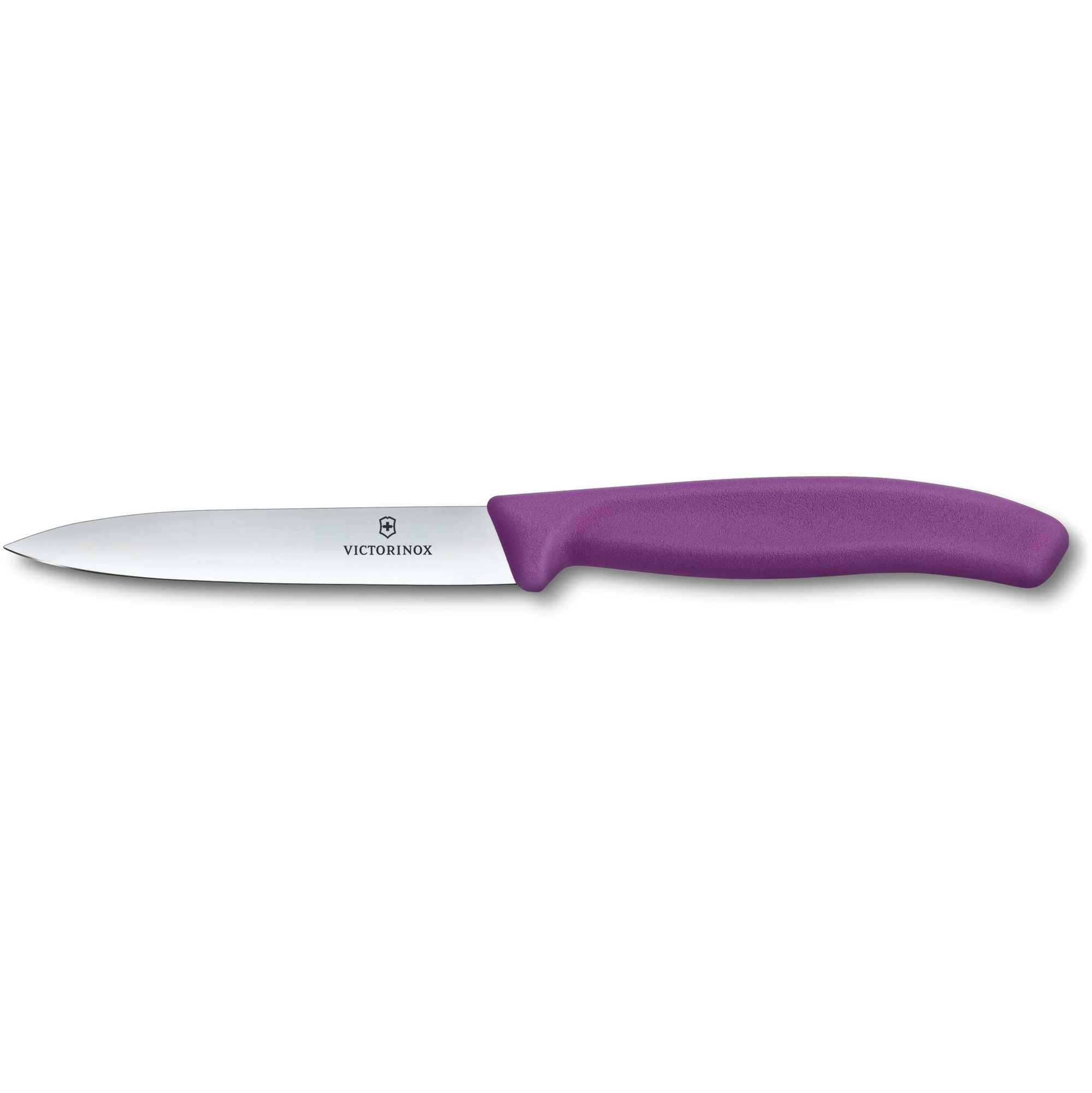 Нож кухонный Victorinox Swiss Classic (6.7705. C1) стальной универсальный для чистки овощей и фруктов лезв.100мм прямая заточка пурпурный