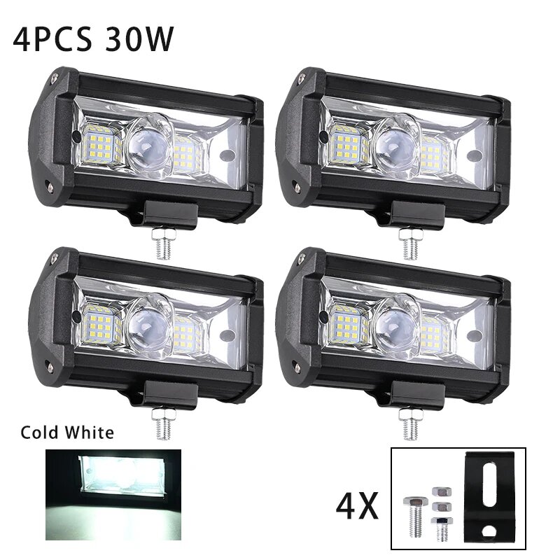 4x30W LED прожектор для внедорожника 12V 24V