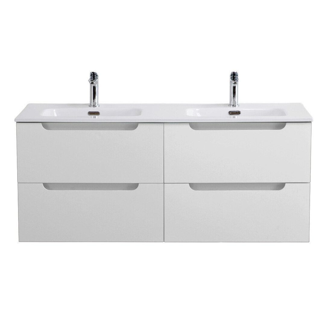 Тумба с раковиной BelBagno Etna 120 ETNA-1200-4C-SO-2-BO Bianco Opaco