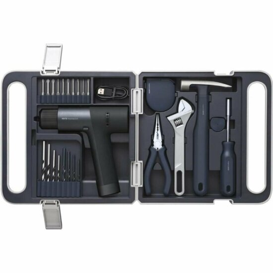 Набор инструментов Hoto с дрелью-шуруповёртом 12V Brushless Drill Tool Set