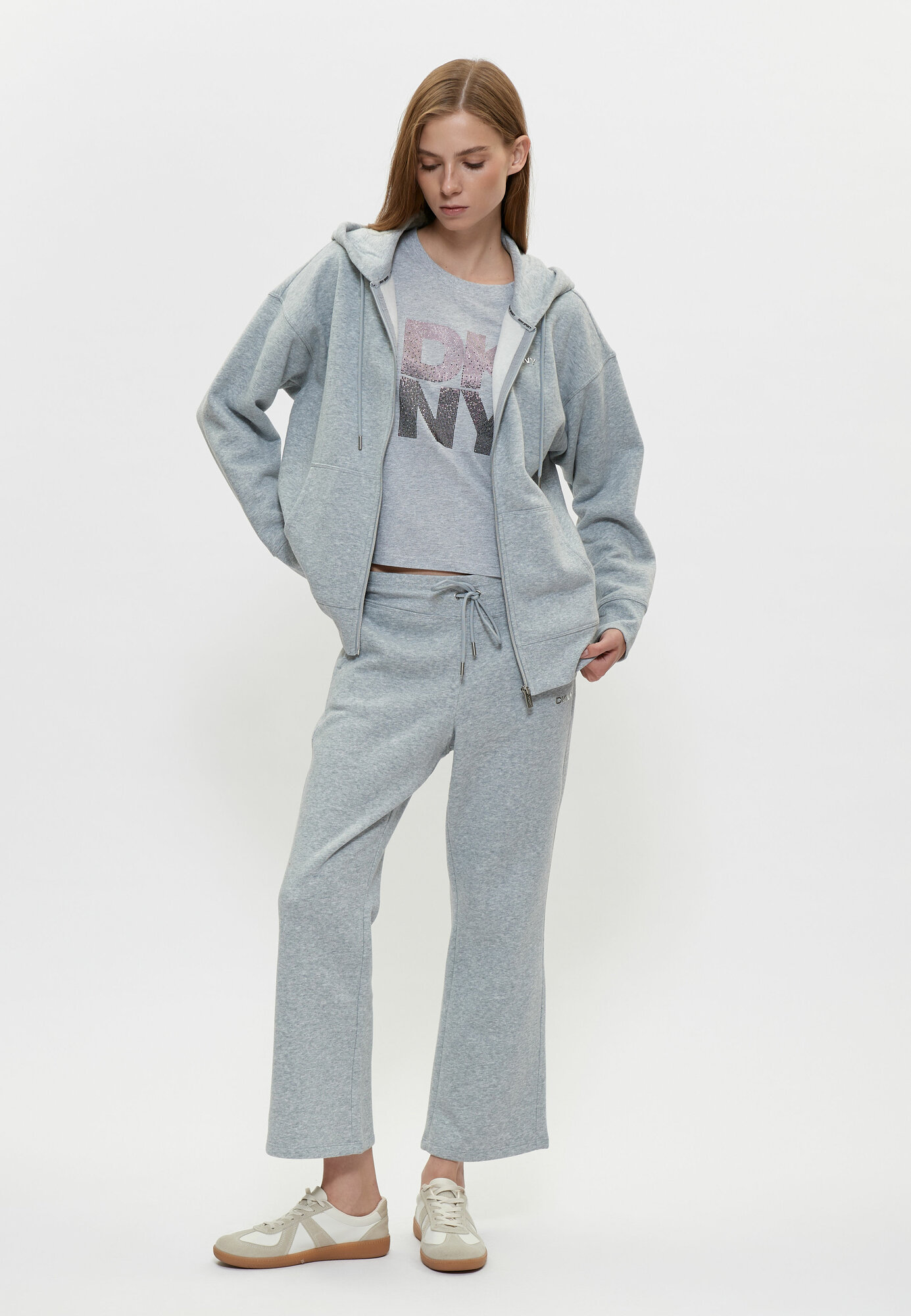 Футболка DKNY, размер S, серый — фото 1