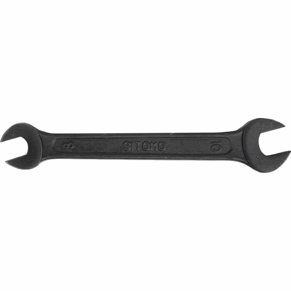 Гаечный рожковый двусторонний ключ SITOMO 8х10 окс. 28908