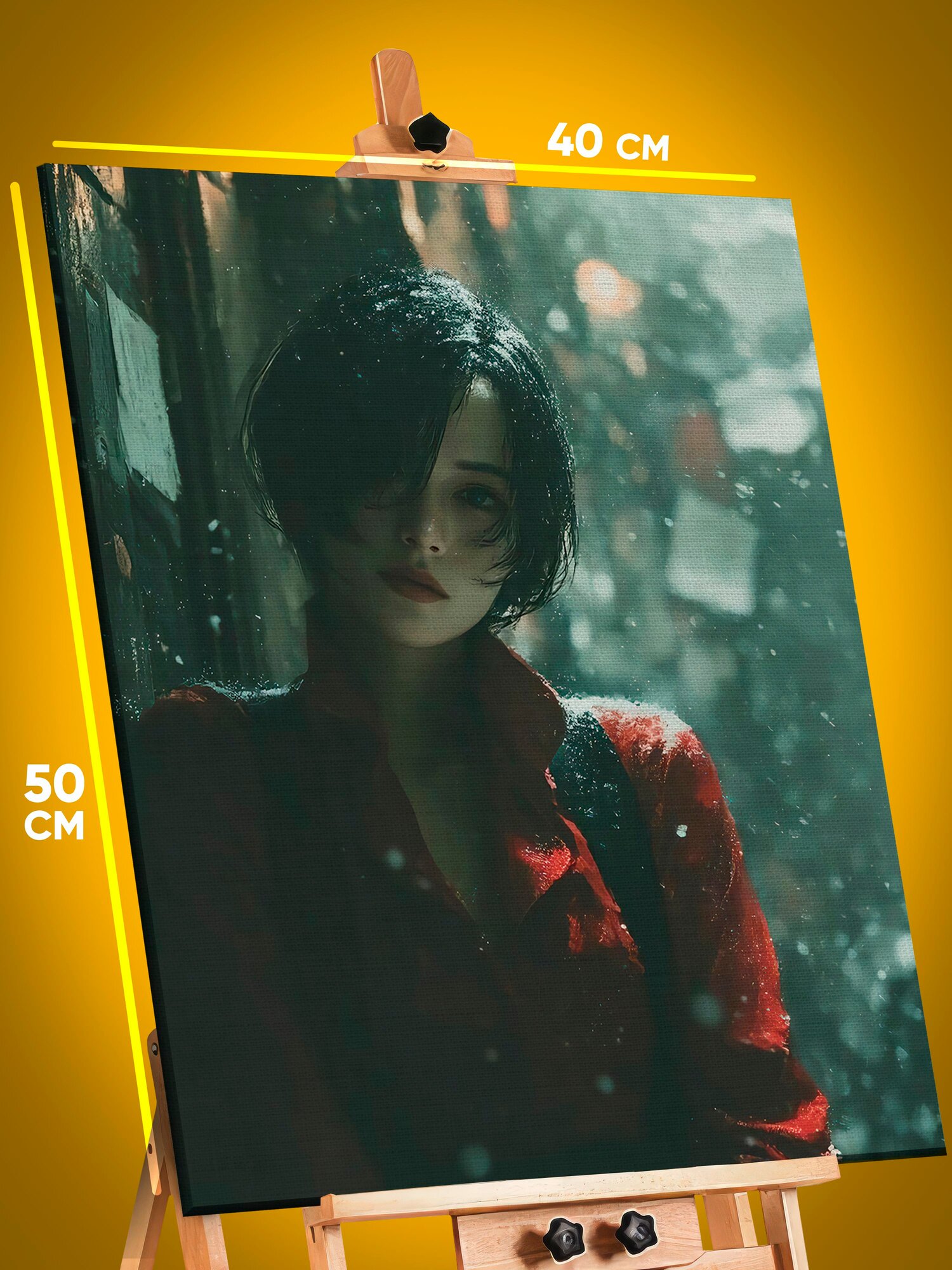 Картина на стену Resident Evil Игра Ада Вонг 40x50