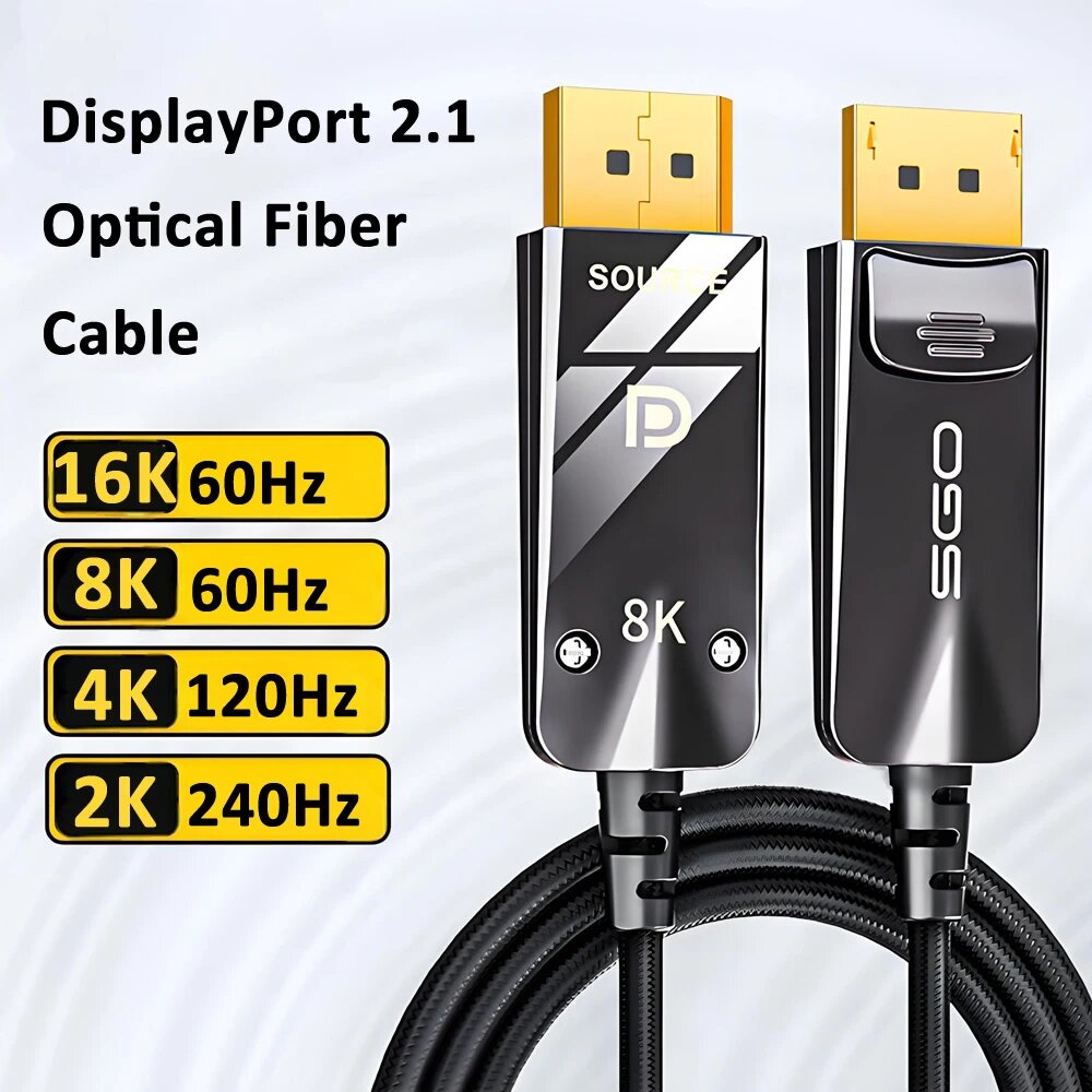 Fanakm Оптоволоконный кабель DisplayPort 2.1 8m