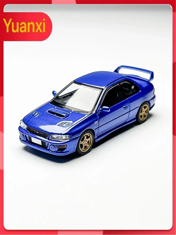 Машинка Hobby Japan 1:64 Initial D Subaru GC8 30th Blue