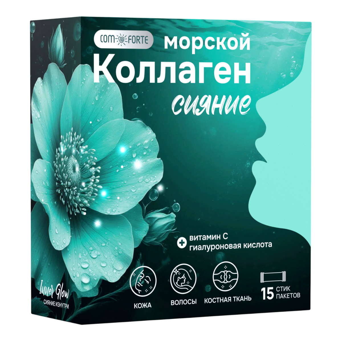 Коллаген морской с гиалуроновой кислотой 15 шт. стики, ComForte