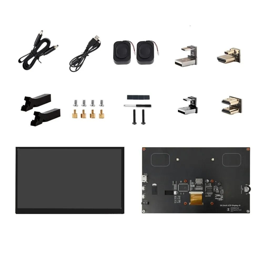 Емкостный Сенсорный Экран ЖК-Емкостный дисплей 10,1 дюйма 1024x600 HDTV Дисплея Для 3B + 4B