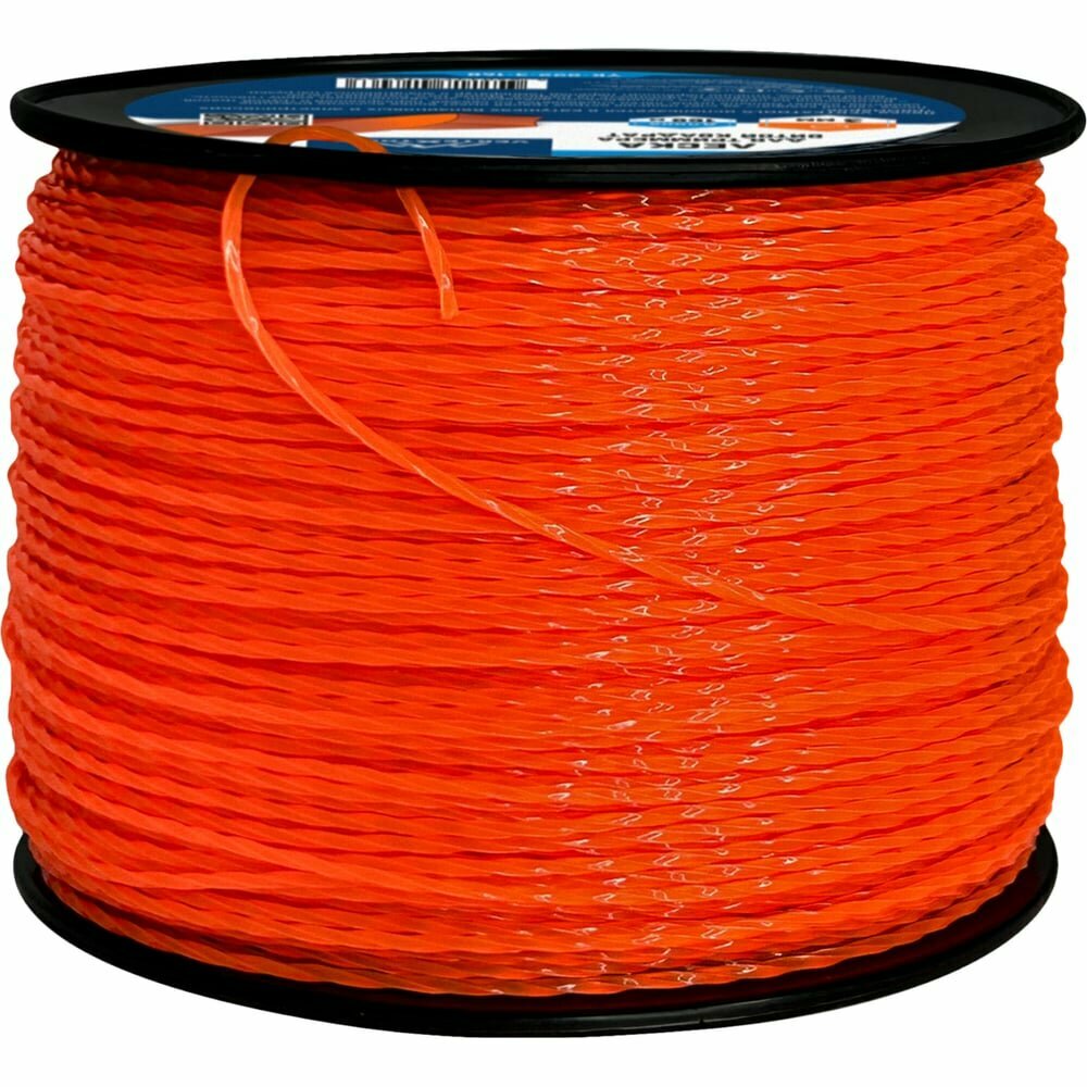 Леска 3 мм, бобина 168 м, витой квадрат для триммера vertextools YK-222-3-168 — фото 1