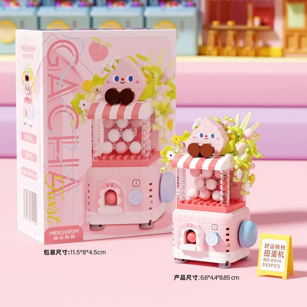 Строительные блоки Fruit edge Gacha machine model, детские игрушки