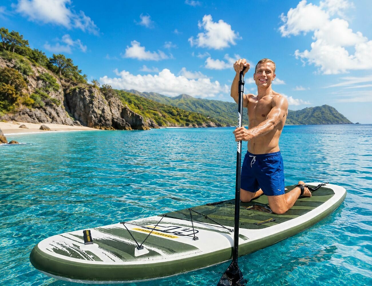 Надувная доска для SUP-бординга кахавай (KAHAWAI), 310 x 86 x 15см, 65308
