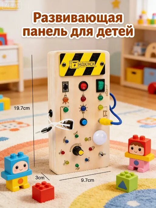 Эксклюзивный переключатель Busy Light для детей, выполненный в креативном нетоксичном дизайне Montessori