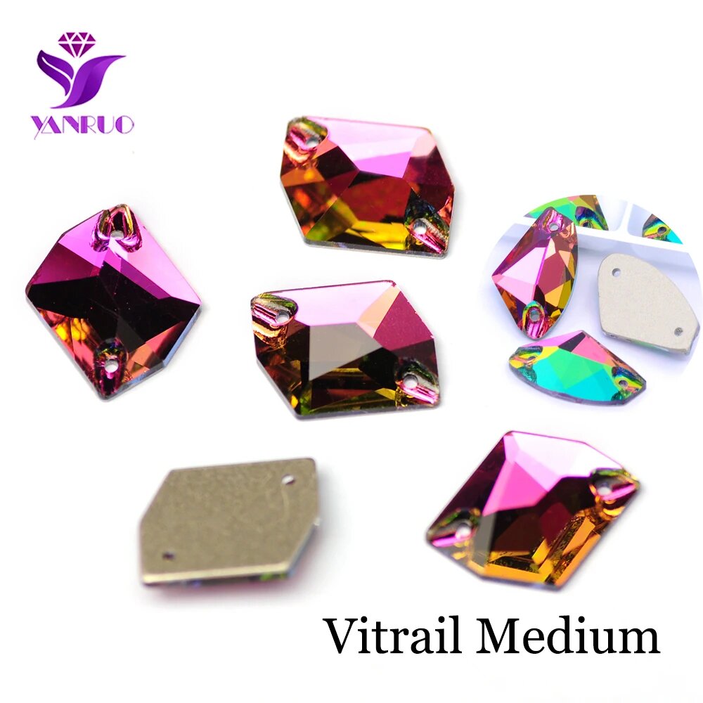 Стразы YANRUO 3265, 16x20mm, 9шт, фиолетовый, VM