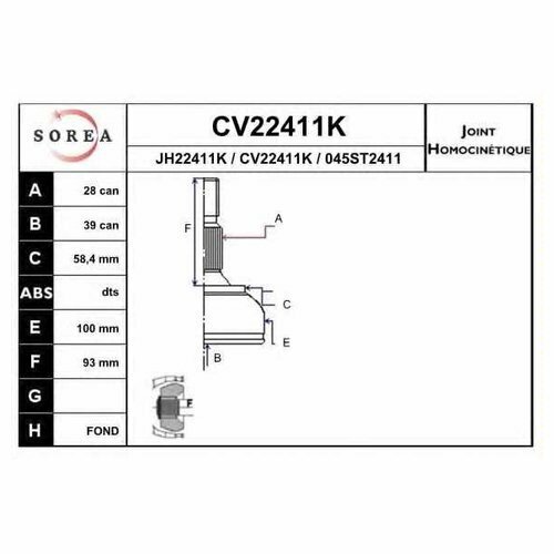 ШРУС Eai CV22411K