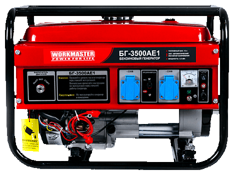 Бензиновый генератор Workmaster БГ-3500АE1