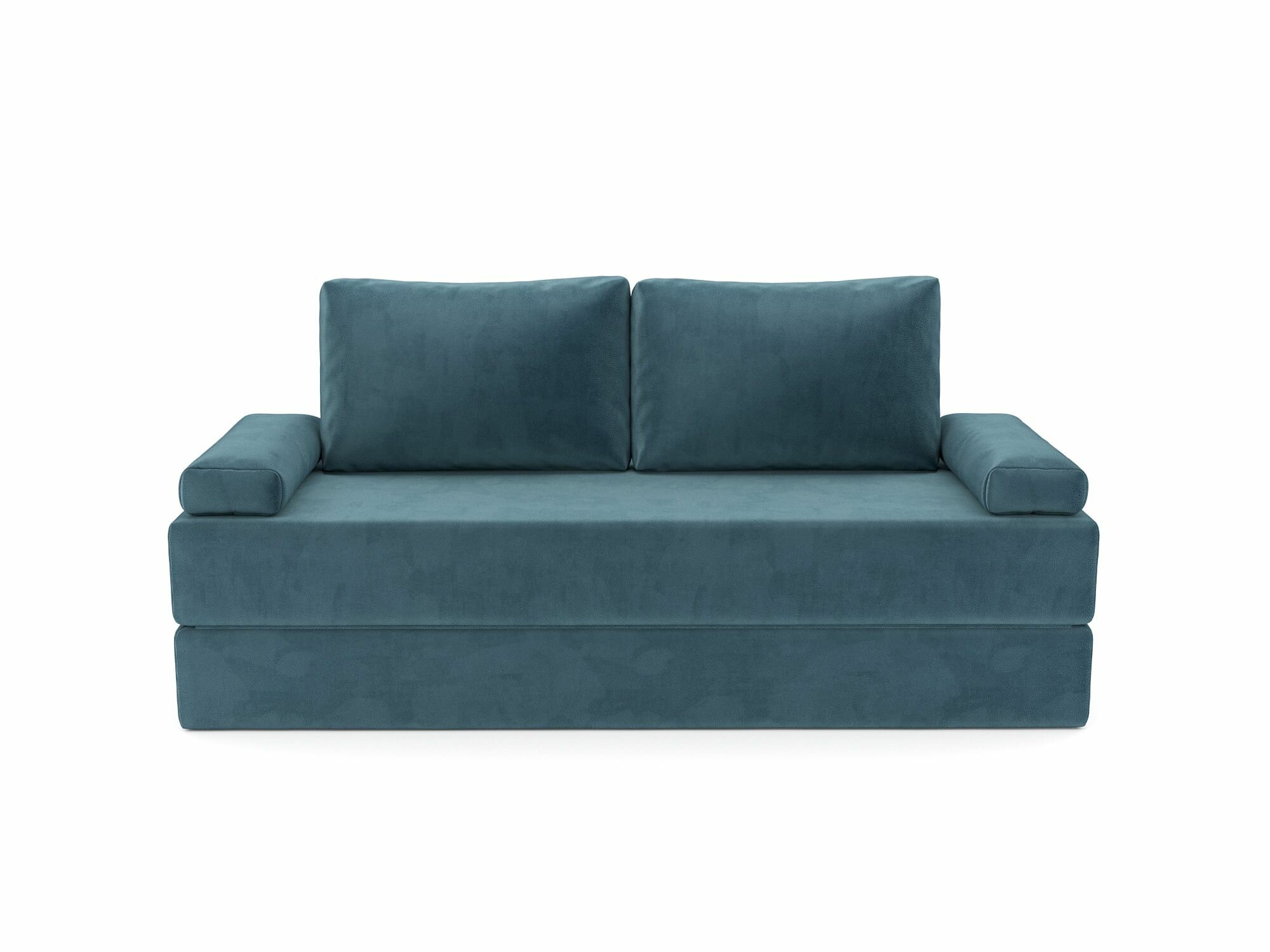 Диван-кровать Мебель-Арс бескаркасный Бруклин, 140×200 см, наполнитель ППУ, размер 200×70×84 см, темно-синий Luna 034
