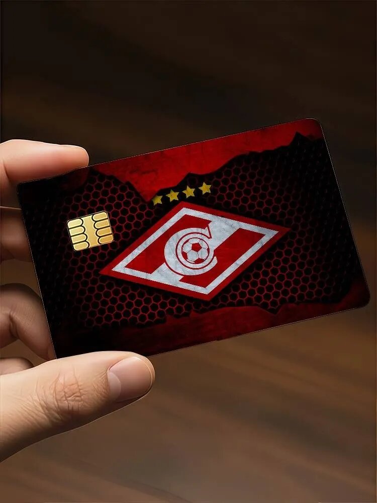 FC Spartak Moscow ФК Спартак Москва Наклейки на кредитные карты банковские и дебетовые декоративная защита устойчивые к царапинам подарок 4 шт