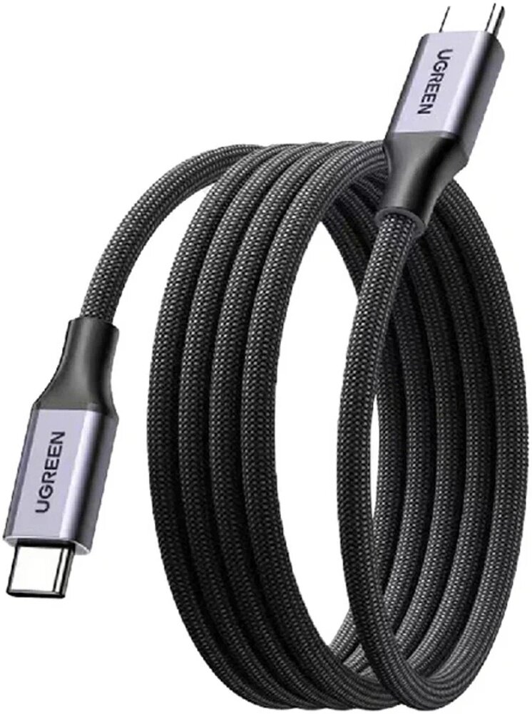 Кабель Ugreen L520 USB-С to USB-C 1м серый