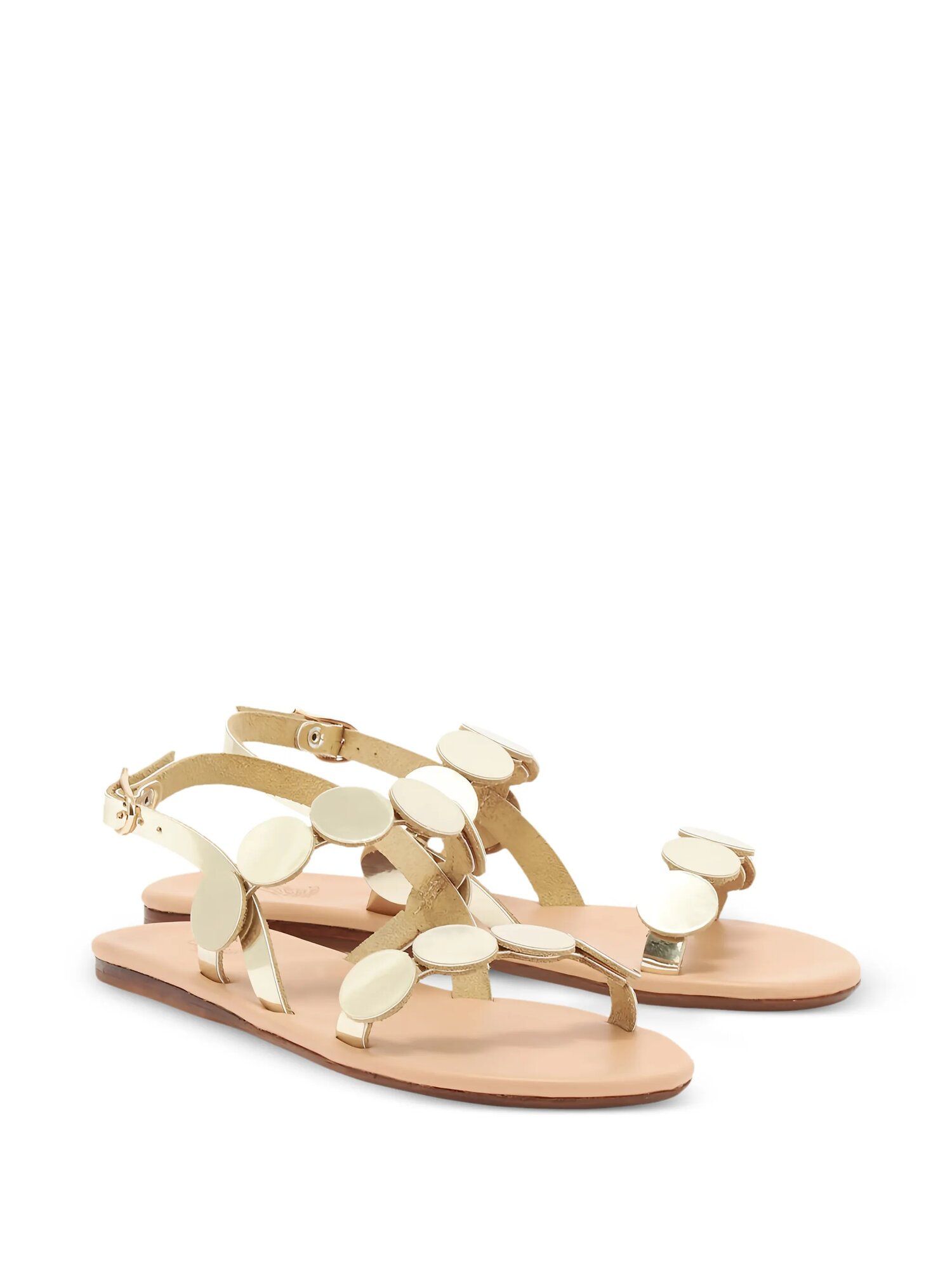 Босоножки Ancient Greek Sandals Metallic-effect disc-embellished sandals, размер 41 — фото 1