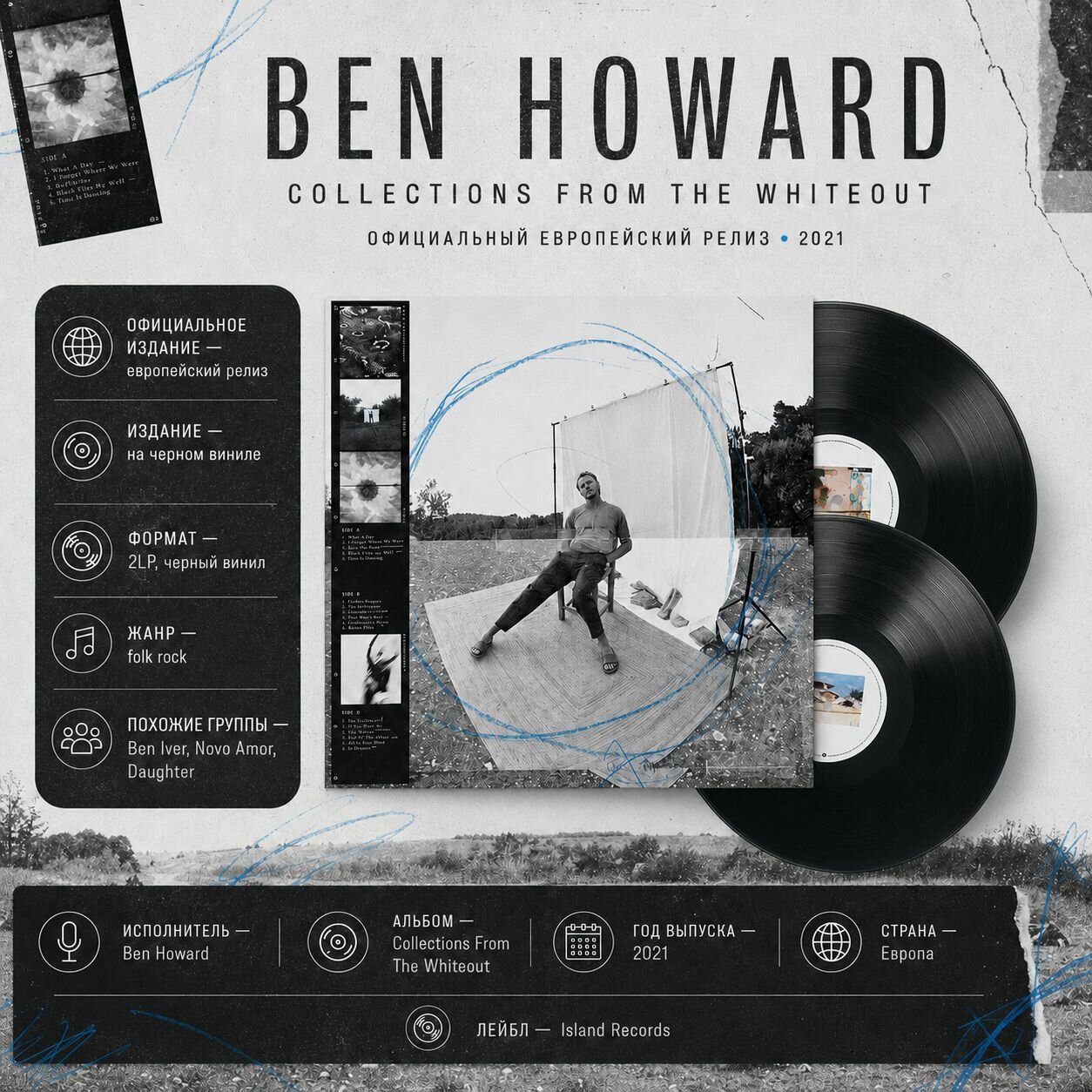 Ben Howard - Collections From The Whiteout (2LP) новая виниловая пластинка