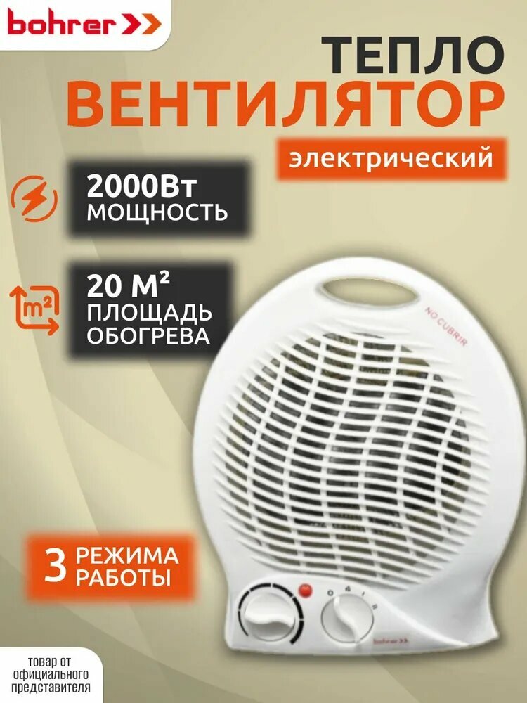 Тепловентилятор электрический напольный для дома Bohrer