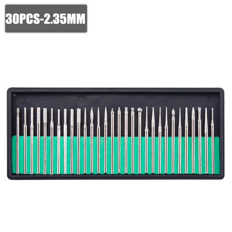 Набор алмазных насадок 30 шт. для ротационных инструментов 30Pcs(2.35mm)