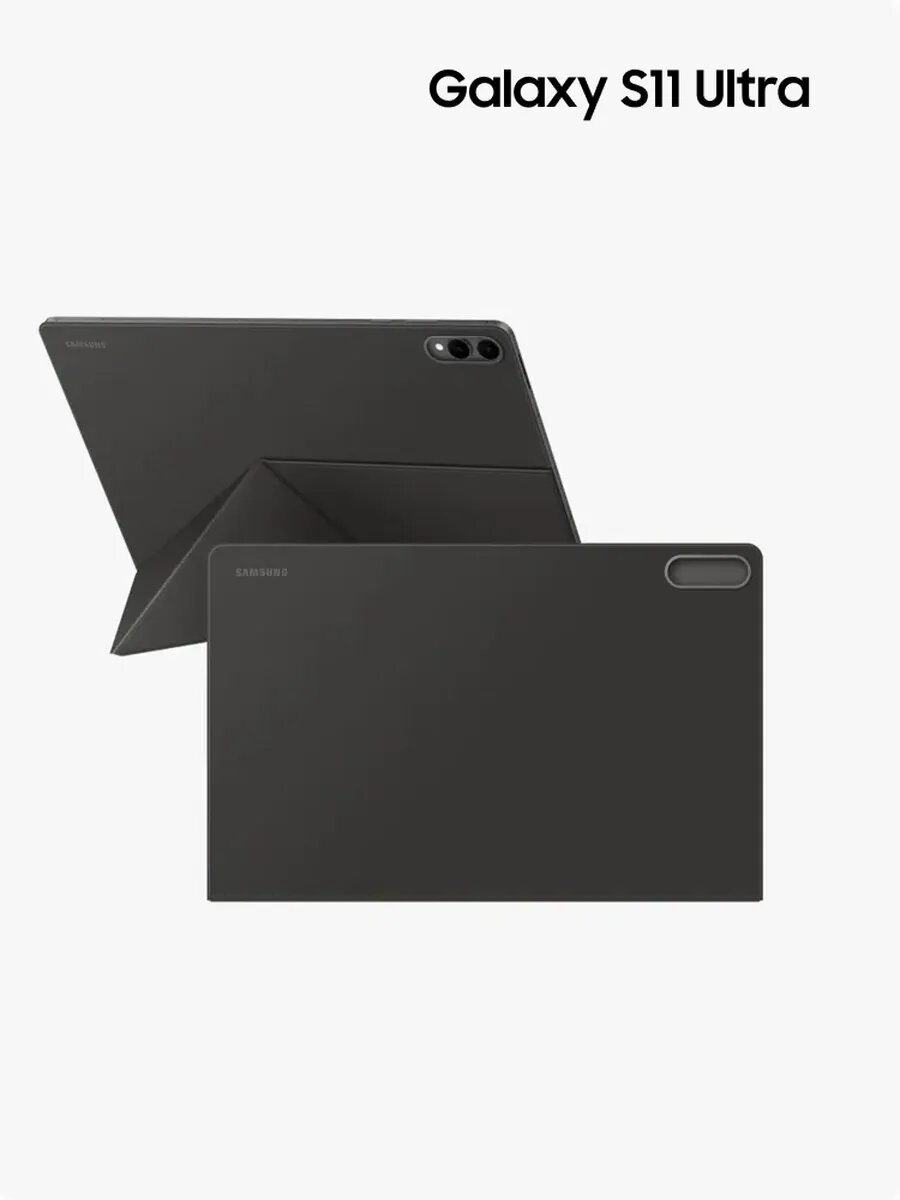 Чехол для Samsung Galaxy Tab S11 Ultra, черный чехол-обложка с подставкой
