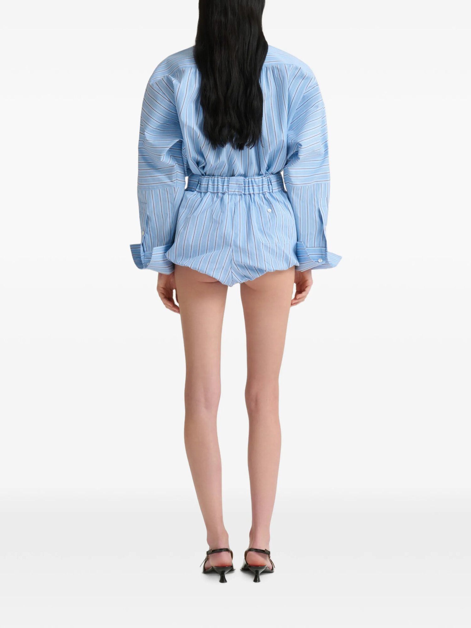 Шорты Marni Light blue striped poplin bloomers, размер 44 — фото 1