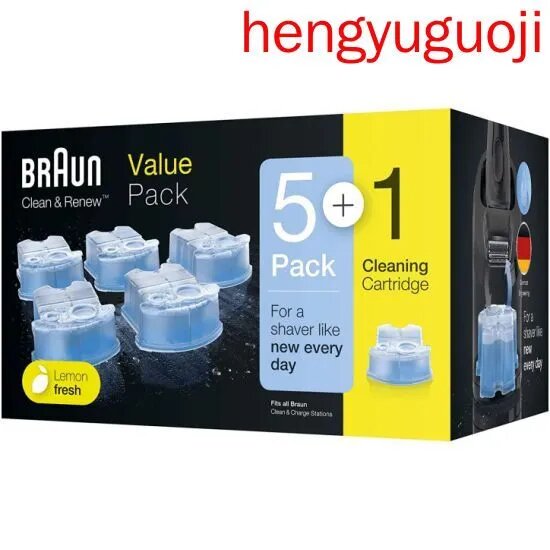 Картридж для бритв Braun с чистящей жидкостью CCR 5 + 1 clean комплект 6шт. к электробритве Браун