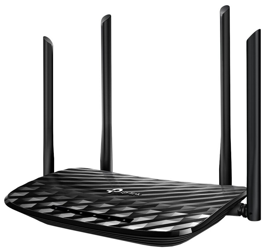 Роутер беспроводной TP-Link Archer A6 v2 AC1350 10/100/1000BASE-TX черный